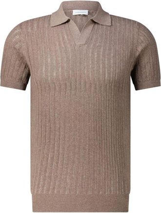 Profuomo Homme, Tops, Brun, Taille: XL Ppwd10010A Polo Tricot&eacute;