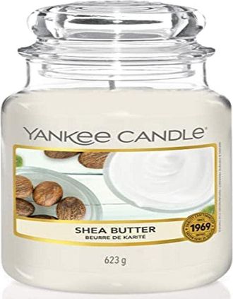 Yankee Candle Company Duftkerze im Glas (groß) | Shea Butter | Brenndauer bis zu 150 Stunden, 623 g (1er Pack)