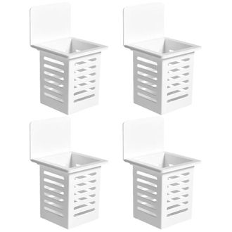 Cabilock Badezimmer-duschregale Wandmontage Lagerregal Organisatoren Badezimmer-zubeh&ouml;r Wei&szlig;