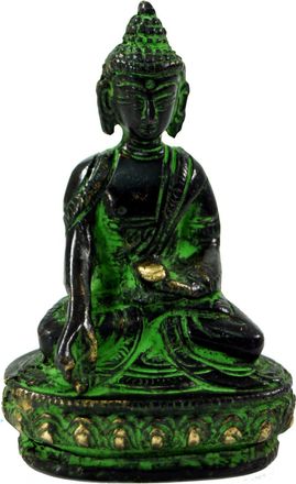 Guru Shop Buddha Statue aus Messing Bhumisparsa Mudra 10 cm - Modell 1