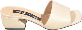 Sergio Rossi Femme, Chaussures, Beige, Taille: 39 1/2 EU Si Rossi Sculptural Curved Heel Sandales