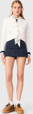 Maje Short Trompe LOEil - Bleu Marine - Maje