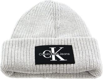 Calvin Klein Damen Strickm&uuml;tze, Grau (Cirrus Grey), Einheitsgr&ouml;&szlig;e