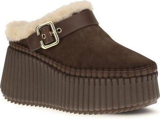 Chlo&eacute; Nama Wedge Mule - Brown