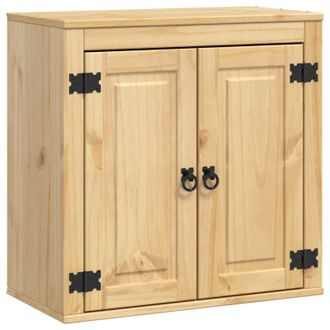 vidaXL Vidaxl Armadietto Ski Marrone Miele 60 X 32 X 60 Cm Pino Massello