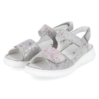 Waldl&auml;ufer 756001-168/070 Sandales plates en daim pour femme Gris Pointure 36, multicolore, 41 EU