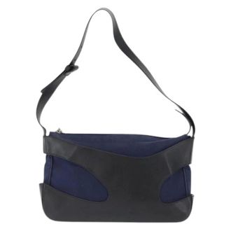 Ferragamo Sac bandouli&egrave;re en toile Pre-owned - Femme - Pre-owned - Bleu - Taille: ONE Size