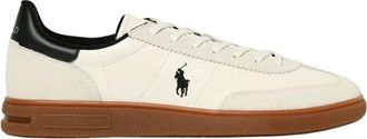 Polo Ralph Lauren Homme, Chaussures, Blanc, Taille: 45 EU Court Classic Leather Baskets