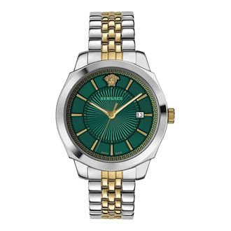 Versace Icon Classic Datum Edelstahl Uhr - - Accessories - Herren - Grau - ONE SIZE