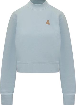 Palm Angels Femme, Sweatshirts et sweats &agrave; capuche, Bleu, Taille: 40 FR Teddy Bear Motif SweaT-shirt