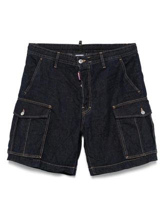 Dsquared2 short en jean à poches cargo - Bleu