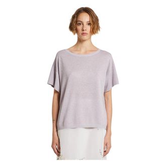 iBlues Kurzarm Rundhals Pullover - - Blouses & Shirts - Damen - Lila - S