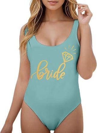 Generic Maillot de bain push-up &agrave; s&eacute;chage rapide pour femme, dos nu, contr&ocirc;le du ventre, monokini modeste pour les vacances, v&ecirc;tements de bain pour femmes, ve