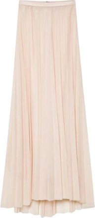 Forte_Forte Femme, Jupes, Beige, Taille: 36 FR Longue jupe pliss&eacute;e en tulle