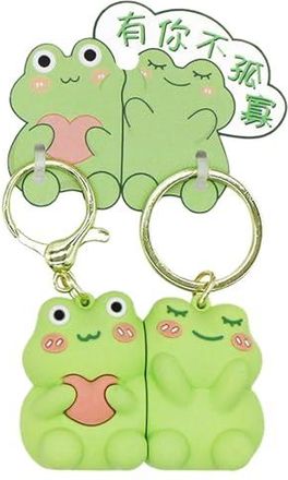 Generic Porte-cl&eacute;s magn&eacute;tique pour couple, porte-cl&eacute;s magn&eacute;tique assorti - 2X Pendentif porte-cl&eacute;s animal de dessin anim&eacute; | Porte-cl&eacute;s bijoux pour meilleur am