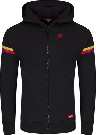Riverso Herren Kapuzenjacke RIVDanilo Hoodie Kapuzenpullover Reißverschluss Kapuze Hooded Jacke Baumwolle Schwarz 4XL, Größe:4XL, Farbe:Black - Formula Red