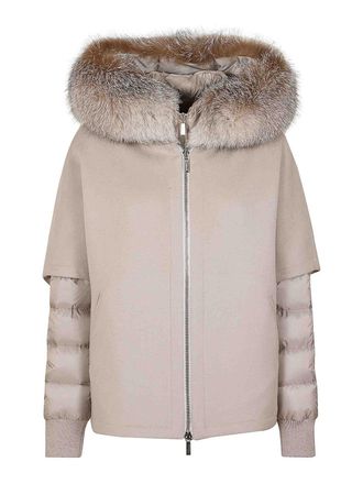 Moorer Manteau Court - Marron Clair