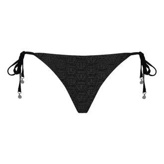 Philipp Plein Slip Monogram - - Swimwear - Damen - Schwarzk - XS