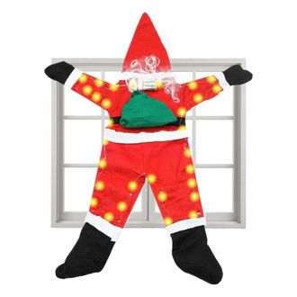 Generic Kletternder Weihnachtsmann - Festliche Hängedekoration, weihnachtliche Kletterfigur mit Stoff-Outfit, robuste Outdoor-Weihnachtsdekoration, einfach zu