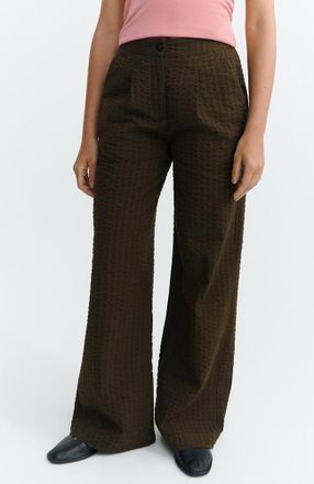Thinking Mu Thinking MU Damen vegan Hose Seersucker Manolita Braun