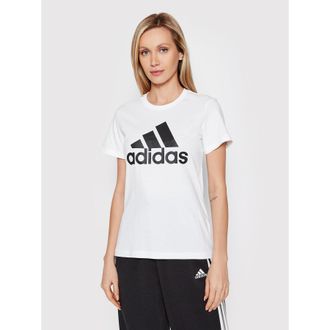 adidas T-Shirt Essentials Logo GL0649 Wei&szlig; Regular Fit
