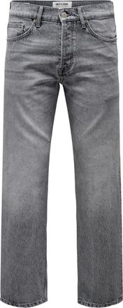 Only & Sons Herren Onsedge Straight Mg 8202 Tai DNM Noos Jeans, Medium Grey Denim, 27W / 32L EU