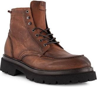 Rosso E Nero Herren Schnürboots braun Glattleder