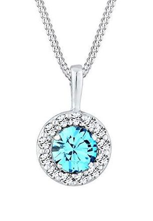 Elli Collier Femme Cercle avec Cristal - (925/1000) Argent