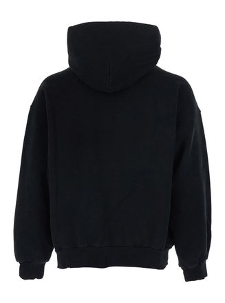 Balenciaga Mens Hoodie Medium Fit Black Cotton Sweatshirts Sweater