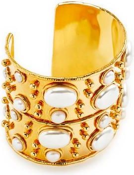 Sylvia Toledano Bracelet &agrave; clous en m&eacute;tal dor&eacute;