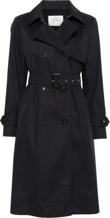 Herno Femme, Manteaux, Bleu, Taille: 40 FR Monogram Deluxe Trench Coat