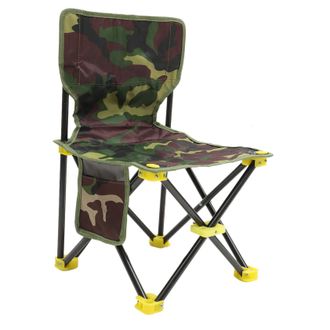 TOPBATHY Klappbarer Outdoor Angelstuhl mit Sitzfl&auml;che und R&uuml;ckenlehne Faltbarer Strandstuhl aus Strapazierf&auml;higem Oxford Robustem Eisenrahmen f&uuml;r Angler und Ca