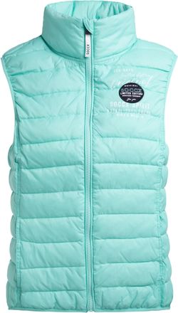 soccx Damen Leichte Steppweste mit Prints und Patch New Aqua, Xxxl
