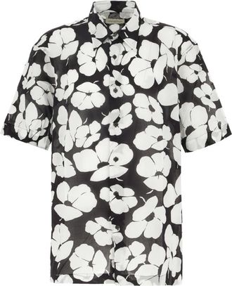 Dries Van Noten Homme, Chemises, Noir, Taille: XL Chemise &agrave; Manches Courtes