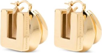 Elisabetta Franchi Femme, Accessoires, Jaune, Taille: ONE Size Logo Earrings
