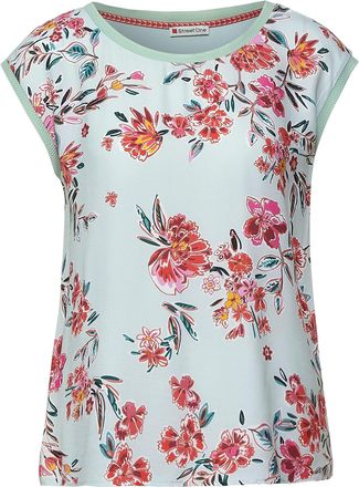 Street One Damen 316403 T-Shirt, Light Shadow Green, 40