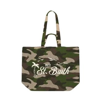 MC2 Saint Barth Essential Cotton Beach Bag - - Bags - Damen - Gr&uuml;n - ONE SIZE