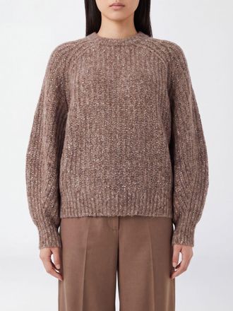Brunello Cucinelli Pullover aus reinem Kaschmir mit Rundhalsausschnitt und &uuml;berschnittenen Schultern