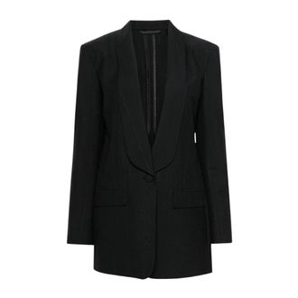 Givenchy Jackett aus Wolle mit Lurex-Streifen - - Jackets - Damen - Schwarzk - S