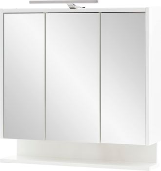 Schildmeyer Spiegelschrank Carlos 149541, Holzwerkstoff, wei&szlig;, 65 cm mit Regal