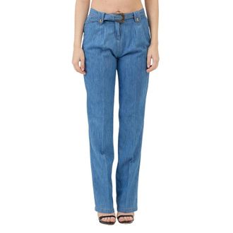 Versace Jeans Couture Leichte Denim-G&uuml;rtel-High-Waist-Jeans - - Jeans - Damen - Blau - W29