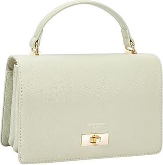 David Jones Sac &agrave; main Femme Similicuir Ville - Sac port&eacute; main 3 compartiments - Taille Moyenne - Pratique Chic Classique (Fair Green)