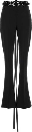 Blumarine Femme, Pantalons, Noir, Taille: 38 FR Wide Pantalons