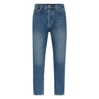 Philipp Plein Homme, Jeans, Bleu, Taille: W27 Denim Pantalons Carrot Fit Iconic