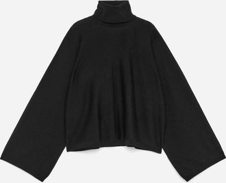 Arket Rollkragenpullover Aus Merinowolle -Schwarz