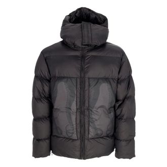 Octopus Schwarze Puff Jacke mit Kapuze - - Jackets - Herren - Schwarzk - XS
