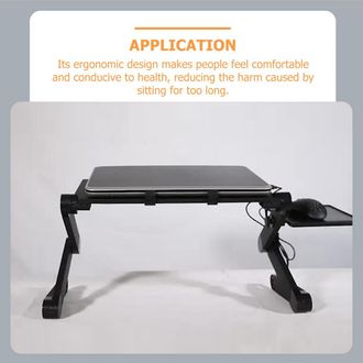 BESTONZON Multifunktionaler Klappbarer Laptoptisch mit Integrierter L&uuml;ftung und H&ouml;henverstellbarer Oberfl&auml;che Leichter Sch&uuml;lertisch f&uuml;r Zuhause und B&uuml;ro