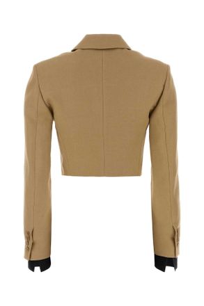 Max Mara Womens Beige Linen Buono Blazer Sabbia Giacche E Gilet Jacket