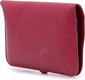 Herm&egrave;s Portemonnaie - Togo Dogon Duo Wallet GM - Gr. unisize - in Rot - f&uuml;r Damen