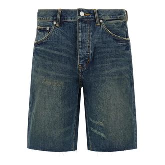 Purple Homme, Shorts, Bleu, Taille: W34 P059 Vintage Mid Bermuda Shorts